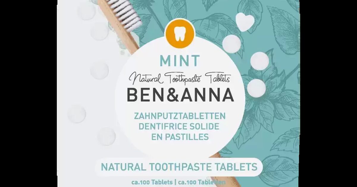 Ben & Anna Mint Toothpaste Tablets with… | Natural Health Store