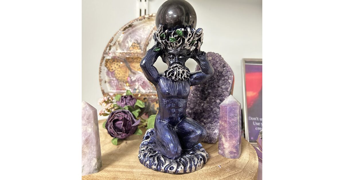 Crystal Sphere Holder Blue Forest God | Buy Online in Ireland | Natural ...