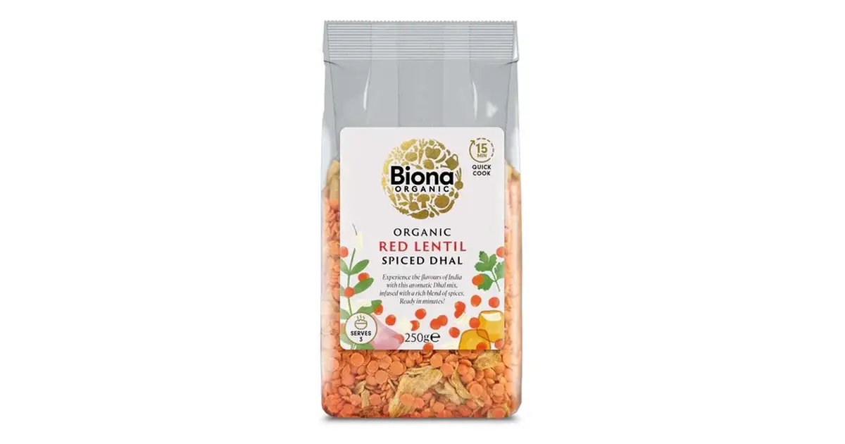 Biona Organic Spiced Red Lentil Dhal | Buy Online in Ireland | Natural ...