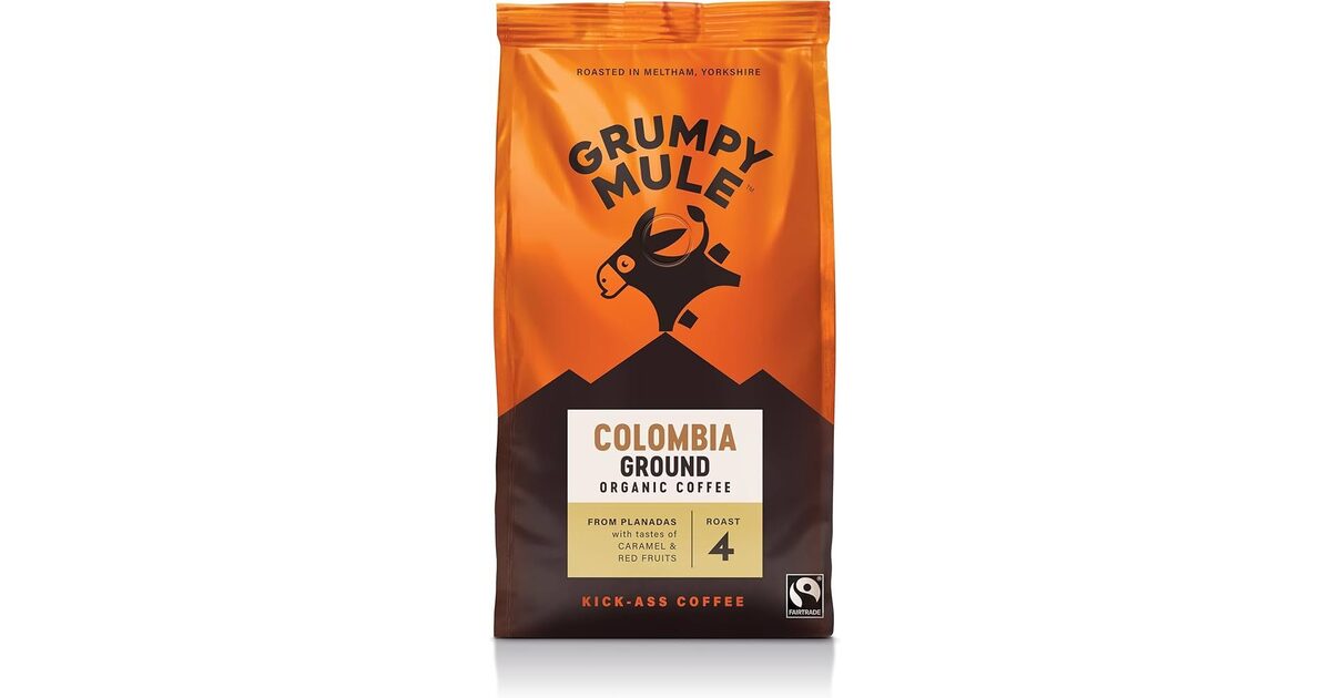 Grumpy Mule Organic Fair Trade Colombia Ground Coffee | Buy Online in ...