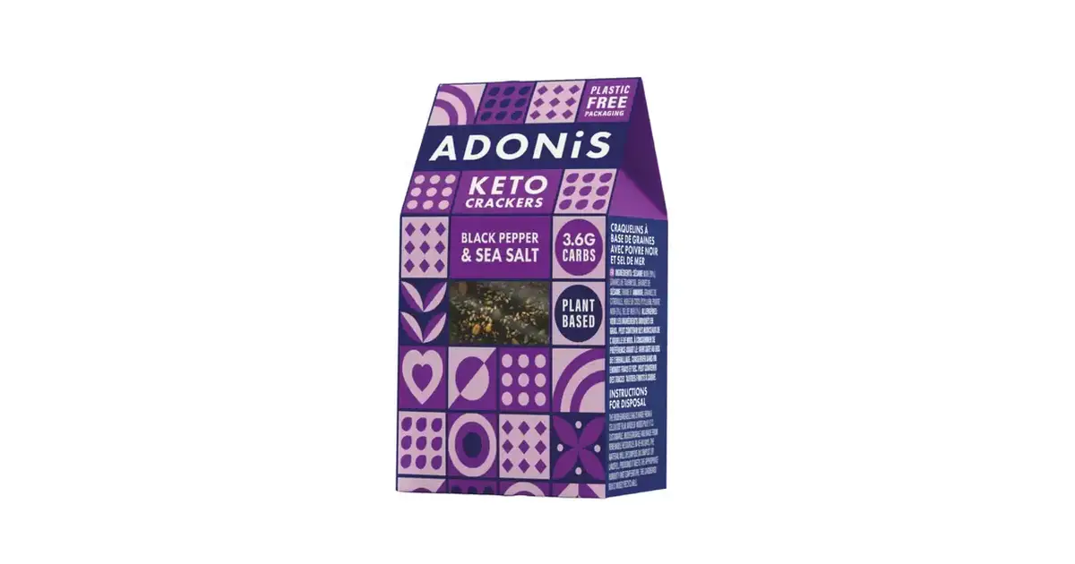 Adonis Black Pepper Keto Crackers | Buy Online in Ireland | Natural ...