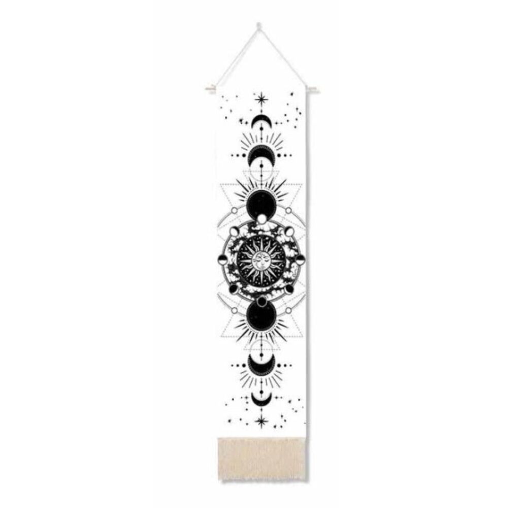 Wall Hanging Long Black & White Sun Moon Phase | Buy Online in Ireland ...