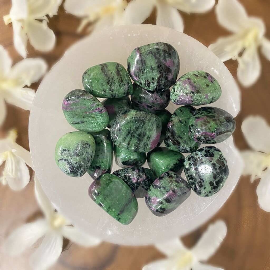 Crystal Tumble Stone Ruby in Zoisite | Buy Online in Ireland | Natural ...